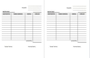 Bon Kosong Fotocopy, Download Template Gratis Disini!