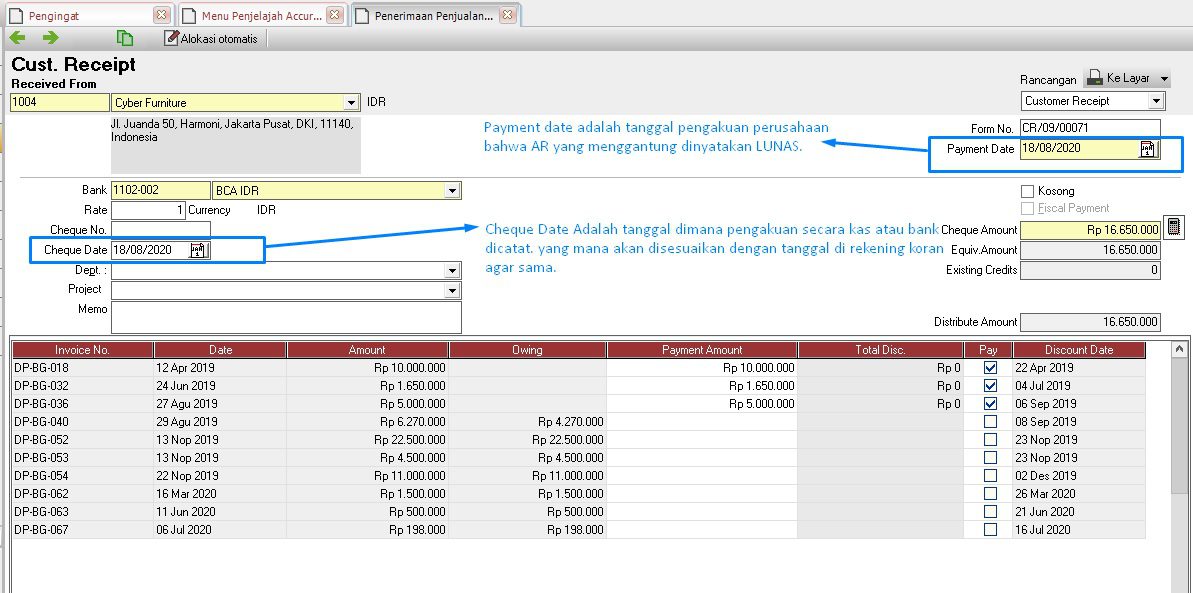 Fitur Pembayaran Giro Pada Software Accurate