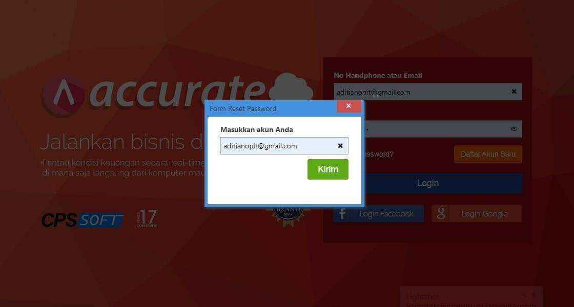 Cara Mengatasi Lupa Password Akun Accurate Online
